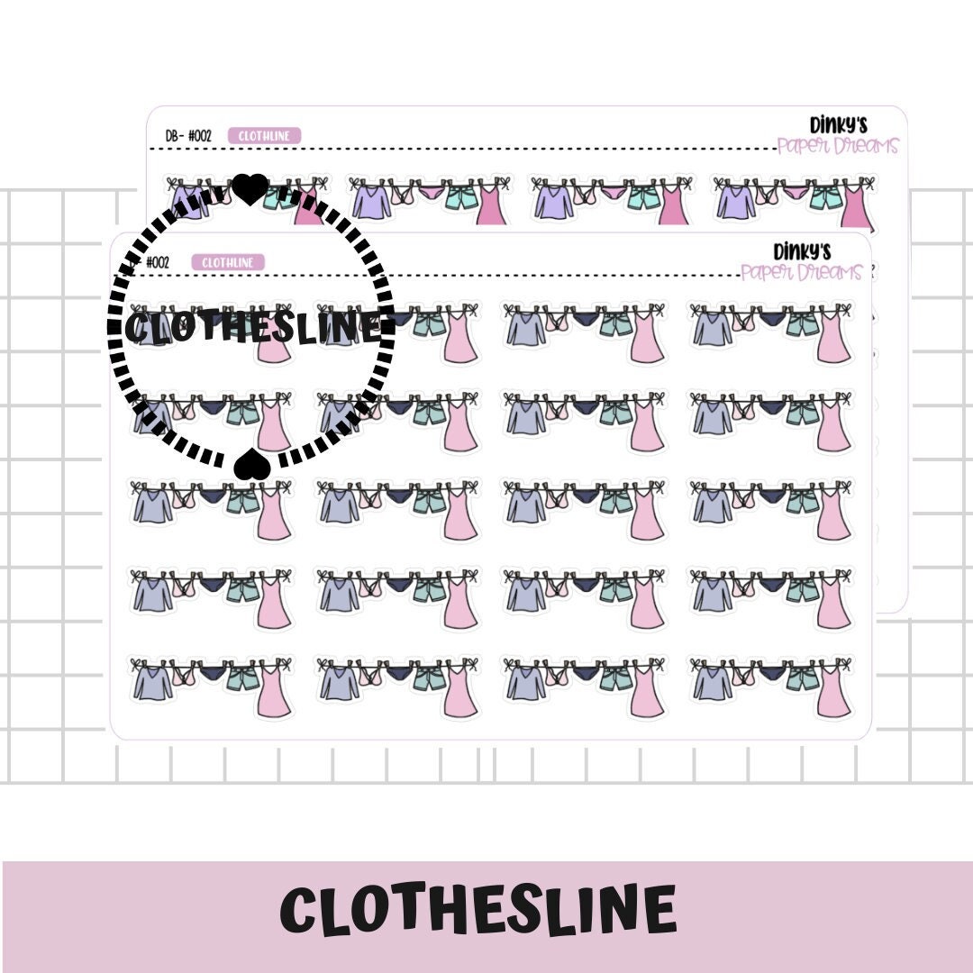 Laundry Stickers | Clothes Doodle Sticker | Cute Laundry Stickers ...