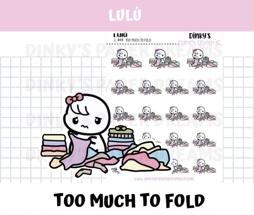Too Much to Fold Planner Stickers - Etsy