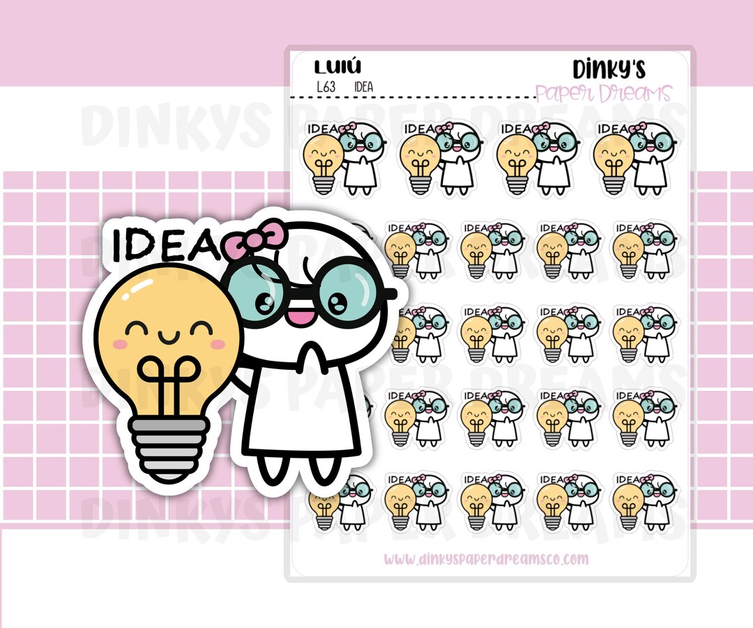 Idea Planner Stickers Sheet | Thought , Lightbulb Stickers - Etsy