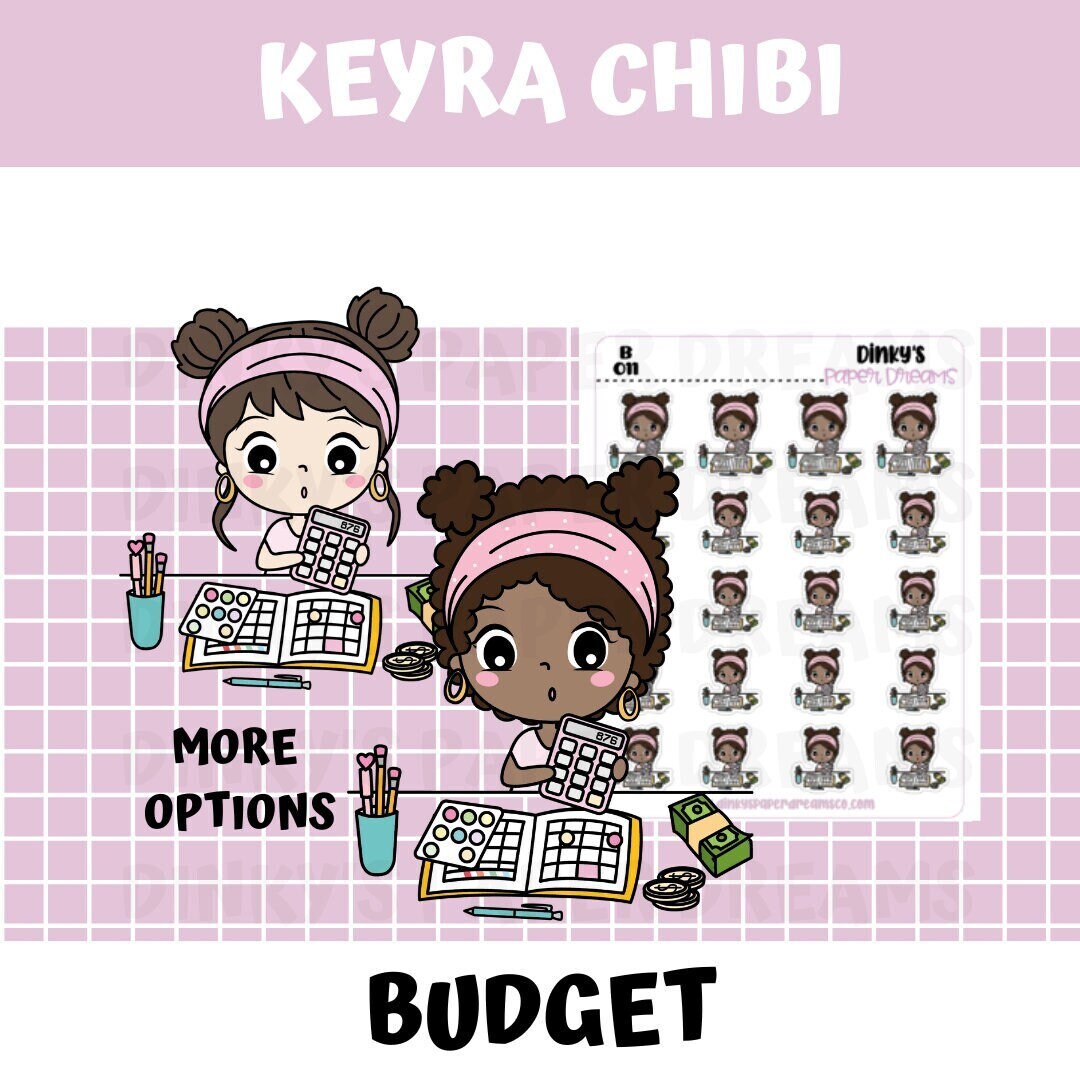 DDG 011 Budget Chibi Sticker Budget Planner Sticker Budgeting Planner ...