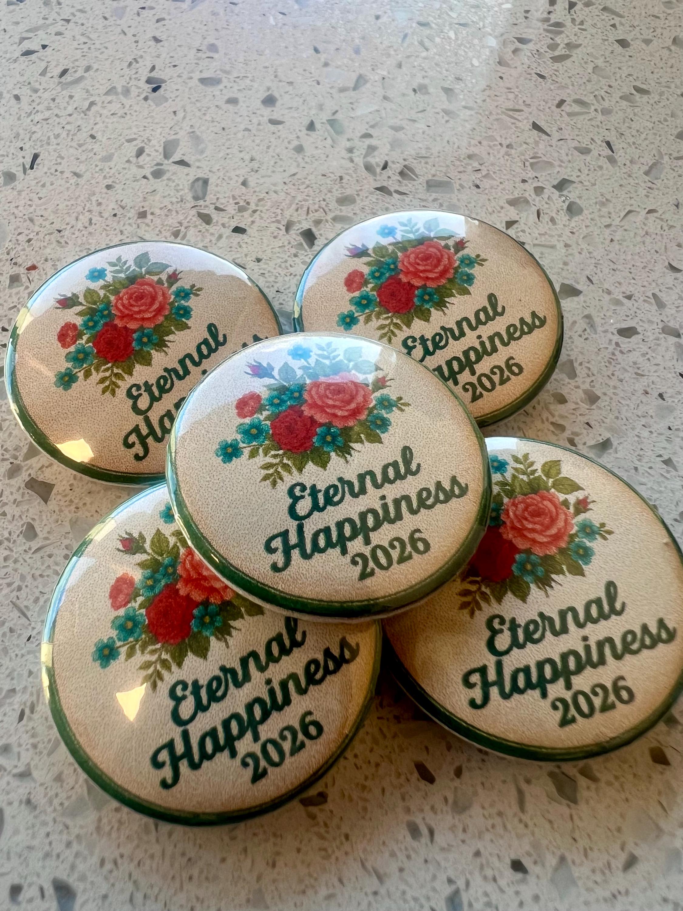 Eternal Happiness JW Convention Pin 2026: Teal Floral Design - Etsy