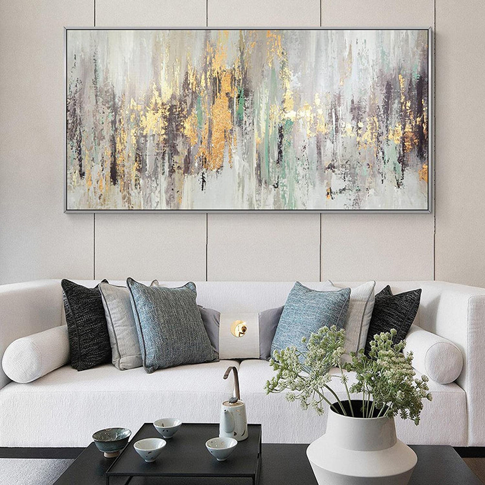 Large Wall Painting Over Oil Painting Vertical Handmade - Etsy
