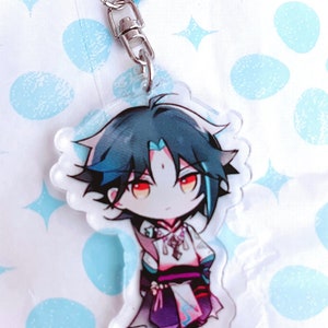 Chibi Genshin Acrylic Keychains| Add-ons Available| Zhongli, Baizhu ...