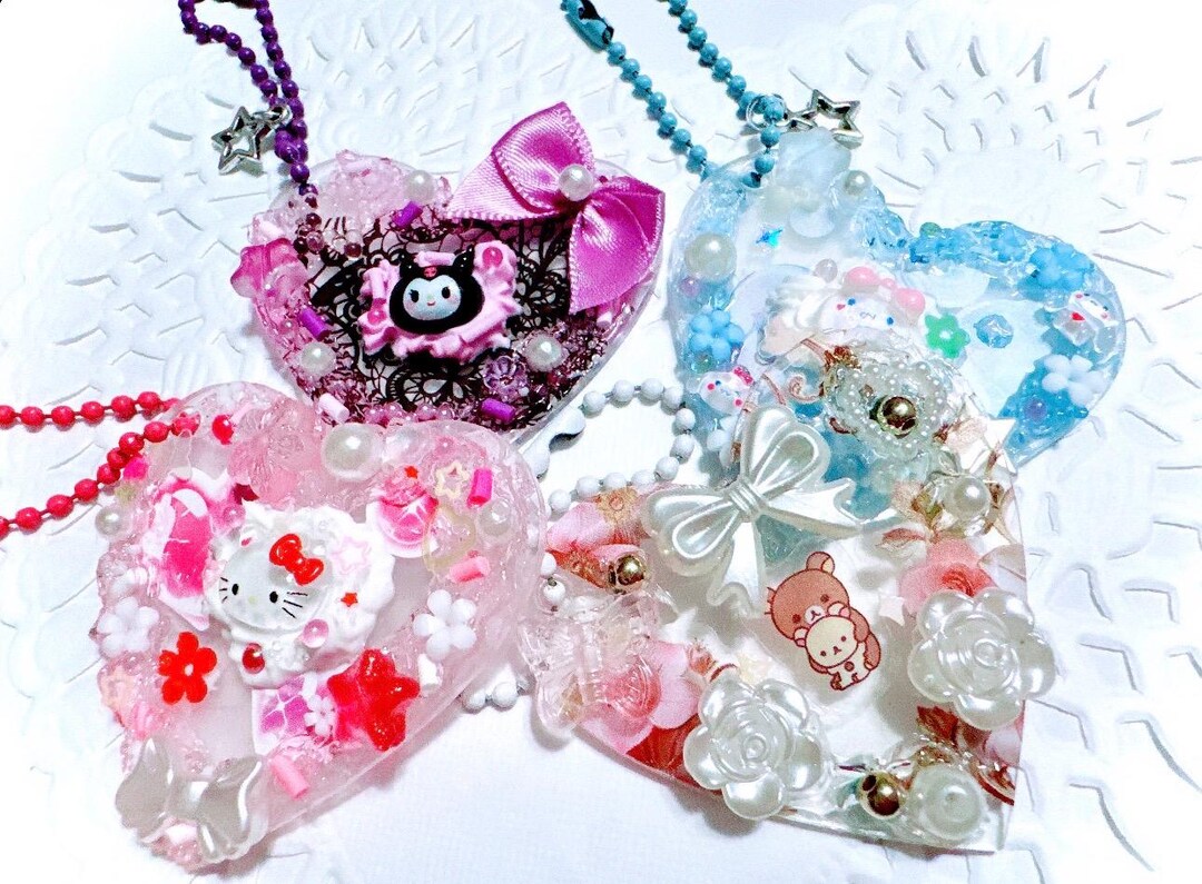 Kawaii Decoden Cabochon Keychains| Handmade Cute Keychain, Cinnamonroll ...
