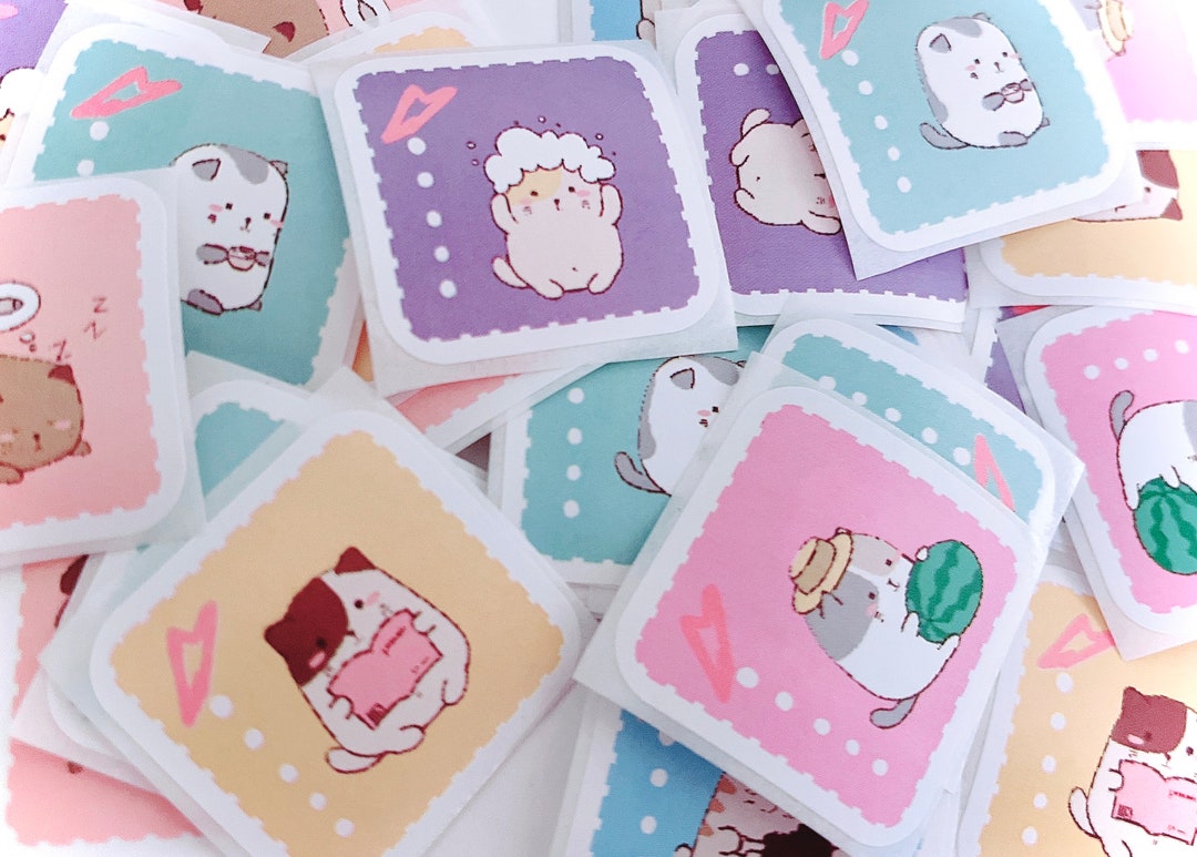 Kawaii Baby Kitty Stickers Pack Kawaii Labels Stickers, Gifts and Party ...
