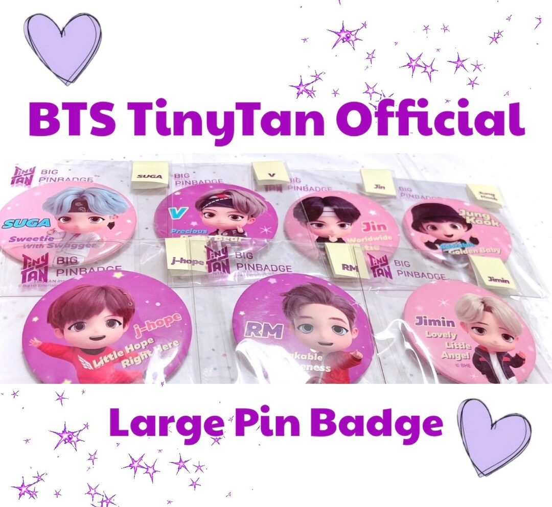 BTS - Tinytan Official Magic Door Big Pin Badge | RM, Jin, Yoongi/suga ...