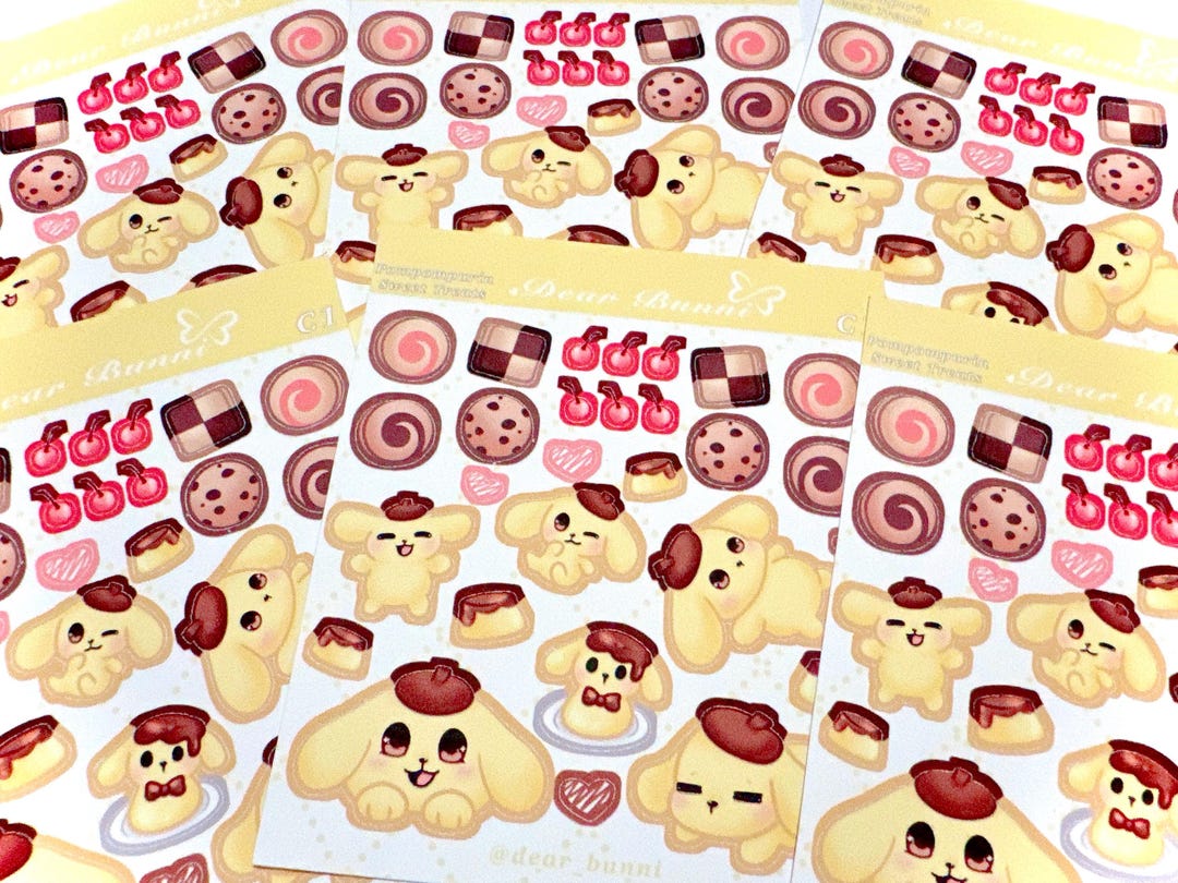 Sweet Pudding Puppy Sticker Sheet 3x4 In. |sweets, Cookies and Pudding ...