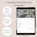 Customizable Airbnb Invoice Template, Informational Printable for VRBO ...