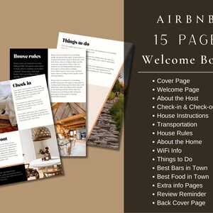 Airbnb Welcome Book Template, Customizable VRBO Pamphlet, Editable ...