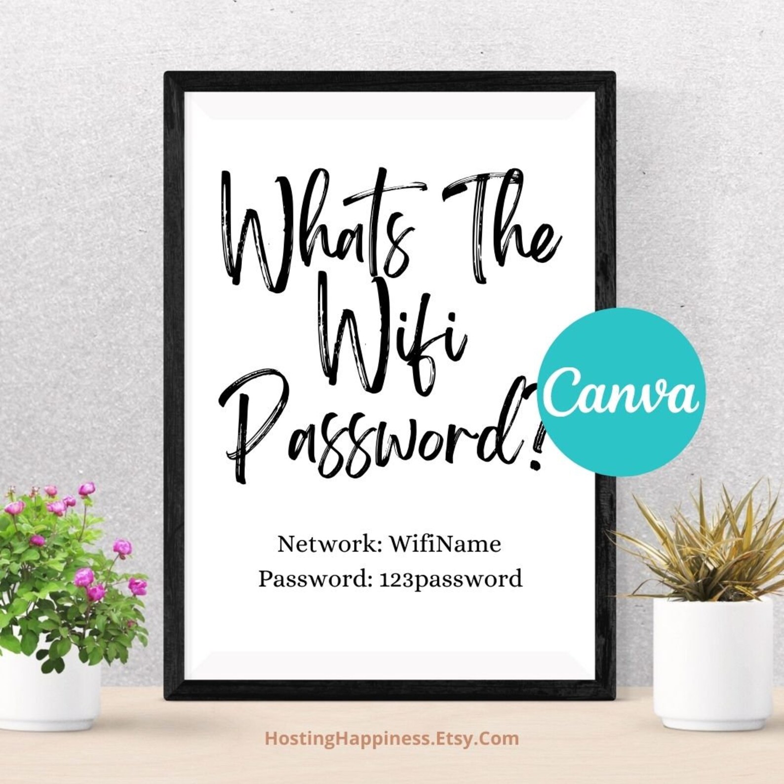 Airbnb Wifi Sign Template Bundle, Customizable VRBO Signs, Editable ...