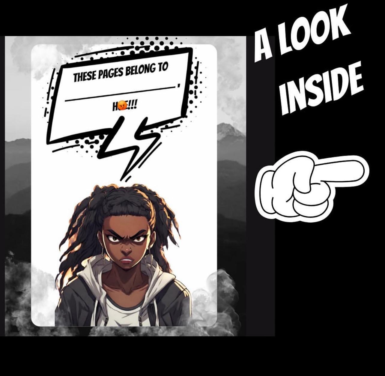 Black Girl RAGE PAGE | Daily Guided Fill-in Digital Journal | Gratitude ...