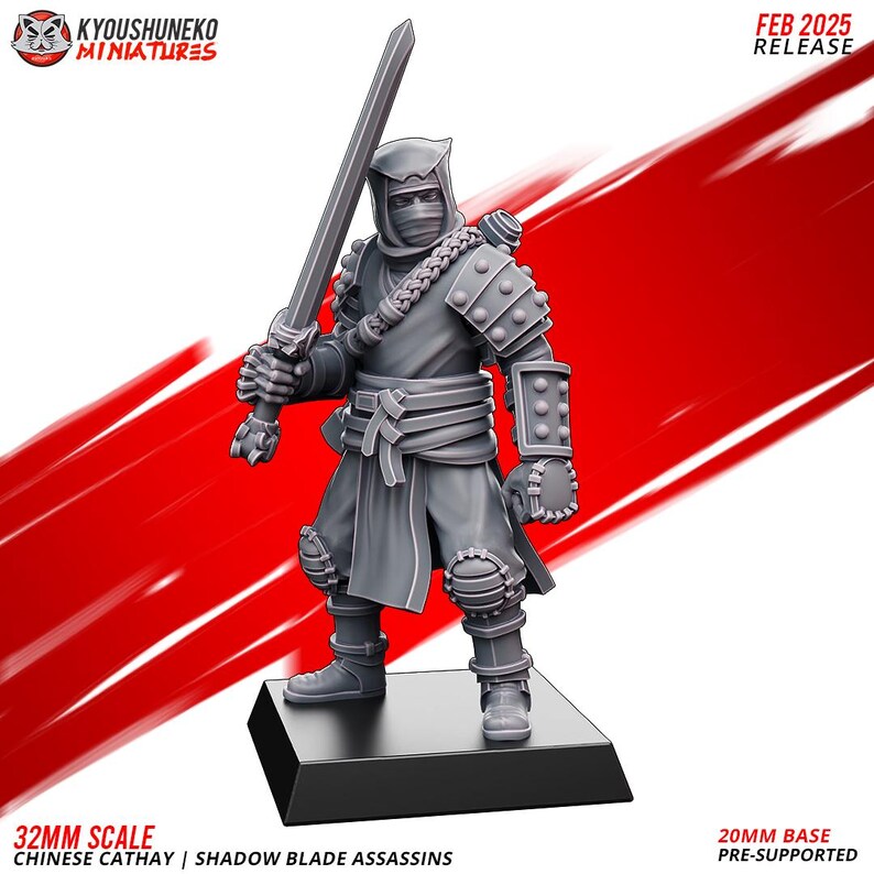 Ancient Chinese Cathay Shadow Blade Assassins Unit (10 Models) Various ...