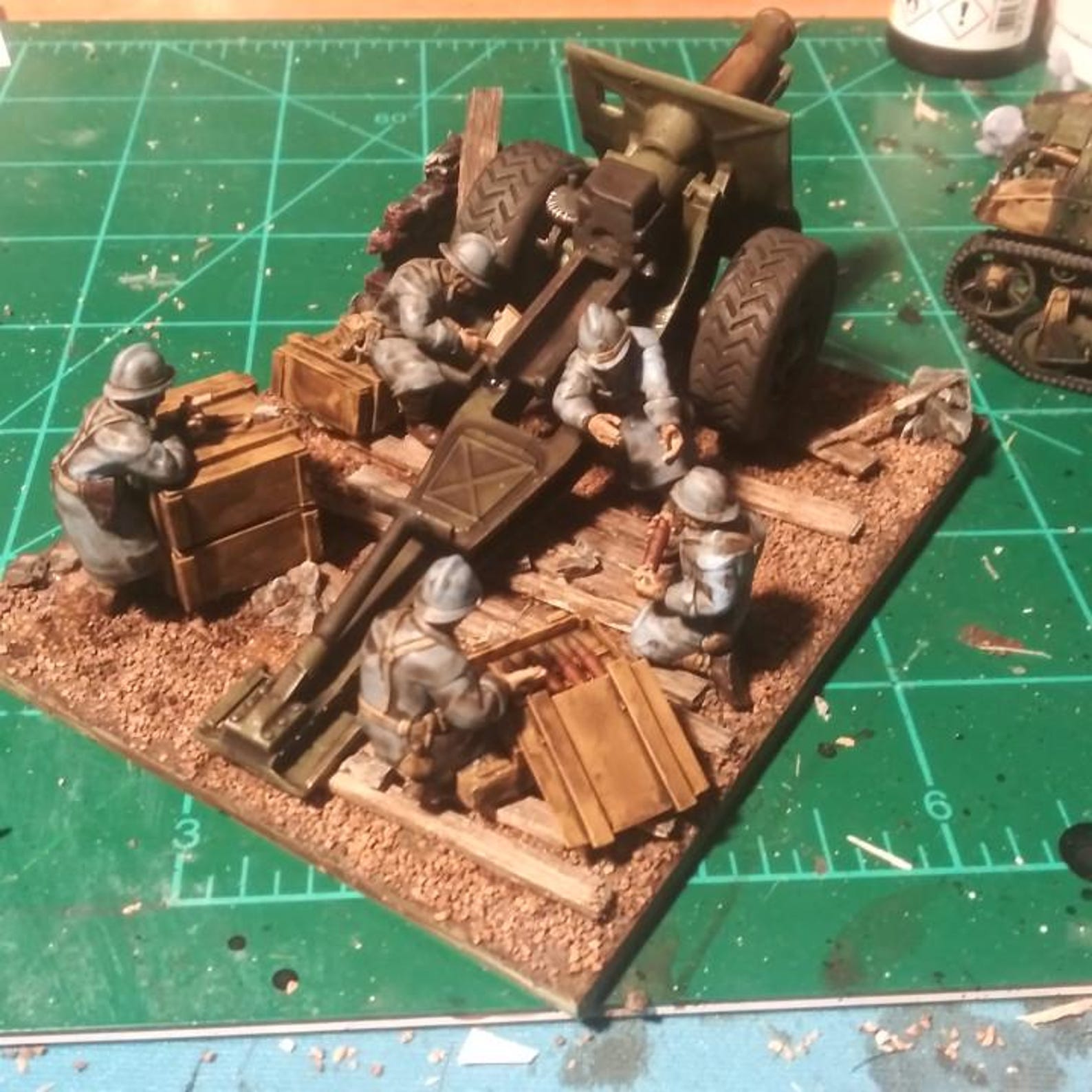 WWII French 155mm Howitzer With Crew and Tow Various Scales Historical ...