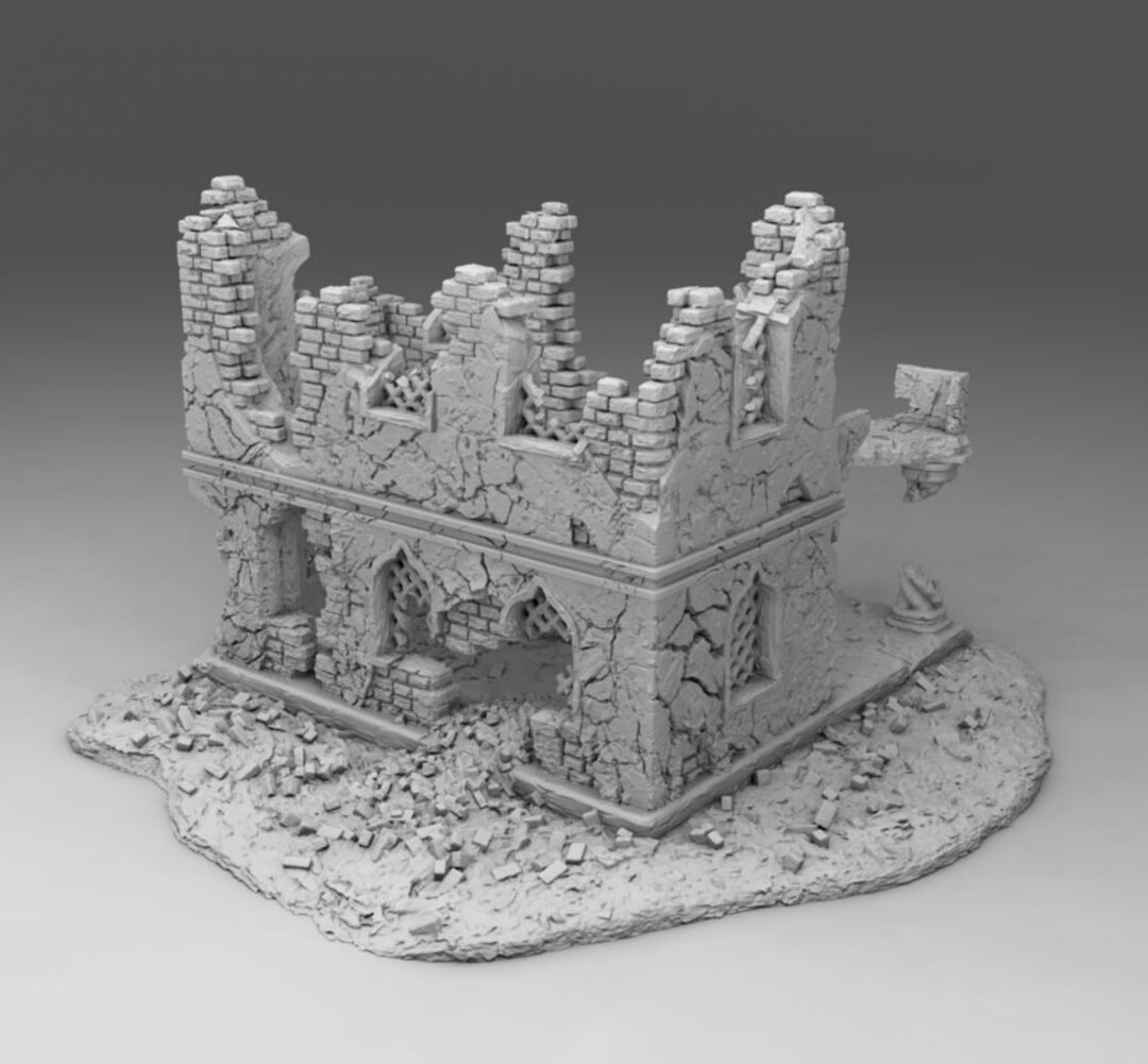 Wargaming Terrain Damaged Arab Building 4 Various Scales Historical ...