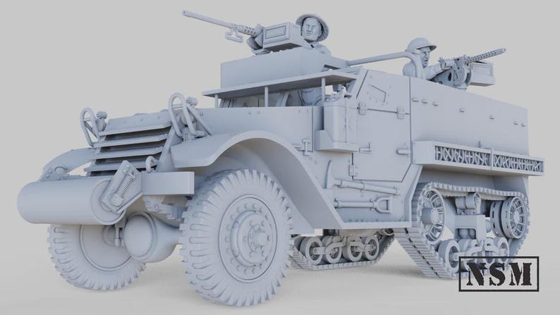 WWII British M9A1 Halftrack With Crew Various Scales Historical ...