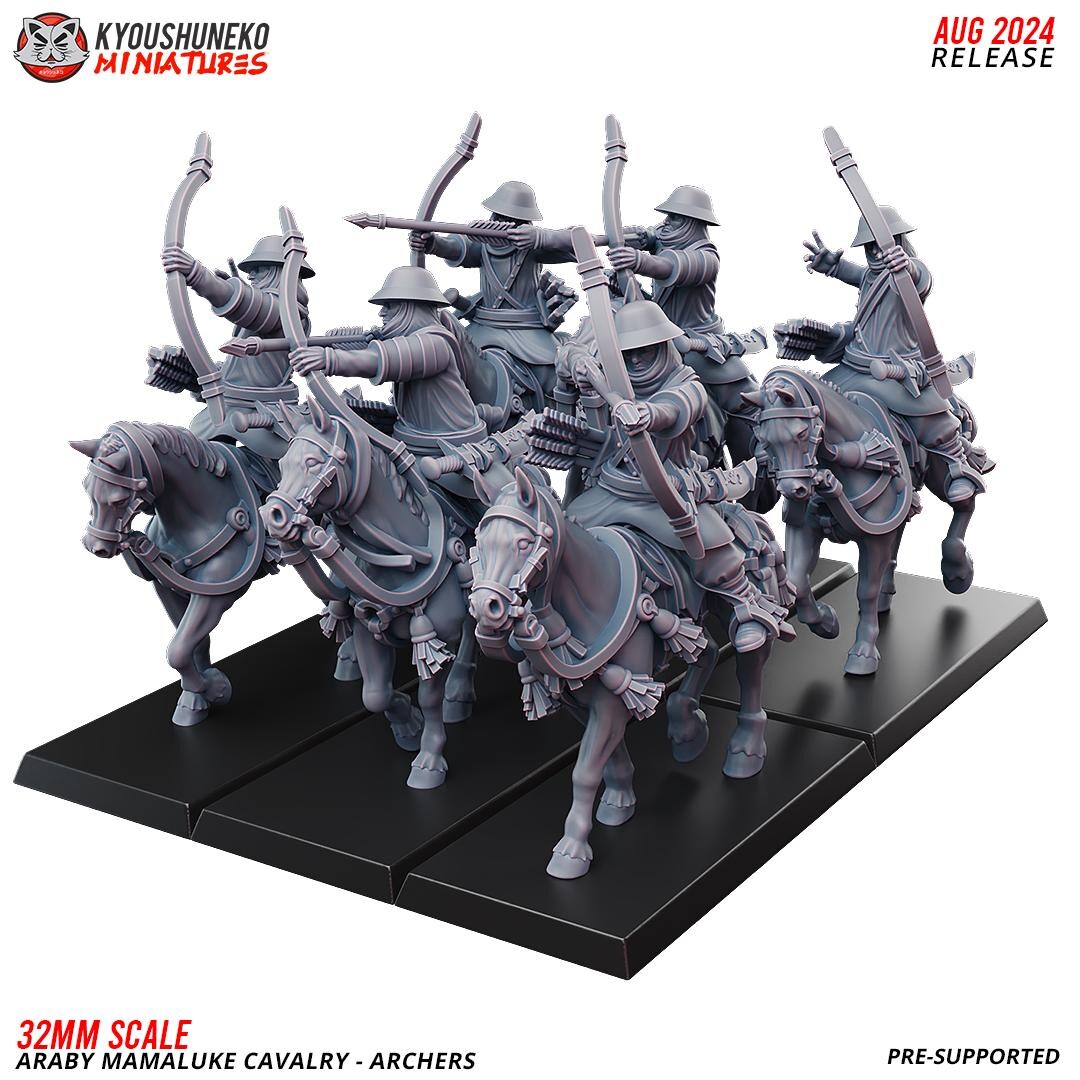 Arab Mameluke Cavalry (10 Models) Bows/maces/scimitars/spears/swords ...