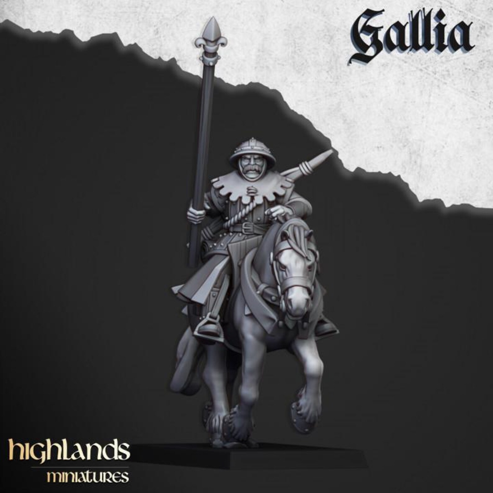 Mounted Men at Arms With Command Group 10 Models Highland Miniatures ...