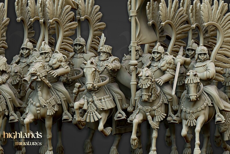 28mm Highland Miniatures Winged Hussars 10 Fantasy Dnd - Etsy