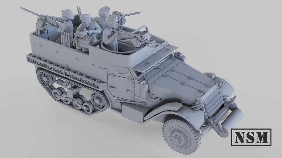 WWII British 8th Army M5A1 Halftrack With Crew (sikh Option) Various ...
