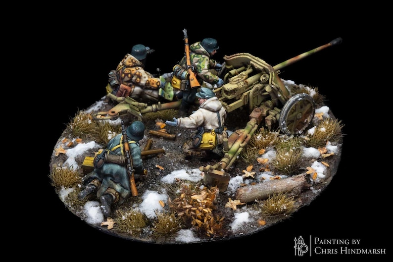 WWII Late War Winter German Pak38 With Crew Various Scales Historical ...