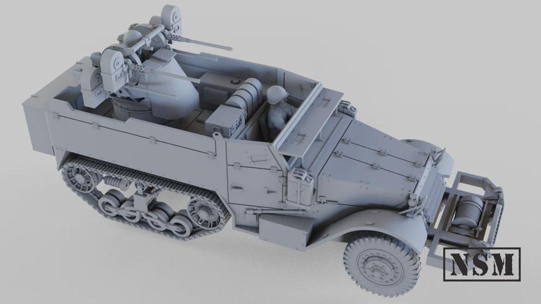 WWII Soviet M17 Quad HMG Halftrack Various Scales Historical Wargaming ...