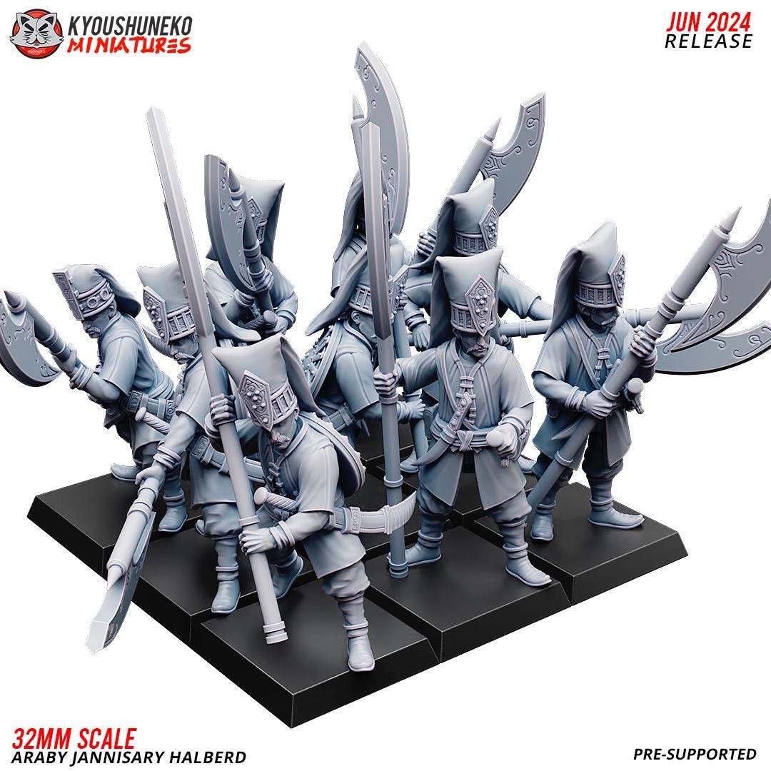 Ottoman Empire Janissary Halberd Unit (10 Models) Various Scales ...
