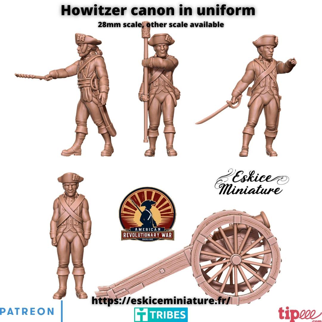 American Revolutionary War Howitzer With Crew Various Scales Historical ...