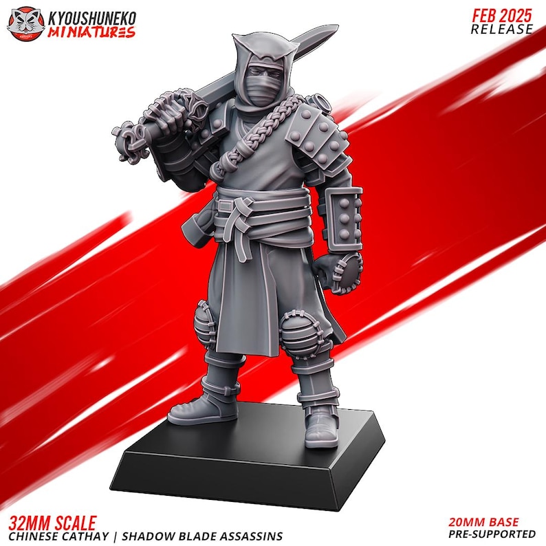 Ancient Chinese Cathay Shadow Blade Assassins Unit (10 Models) Various ...
