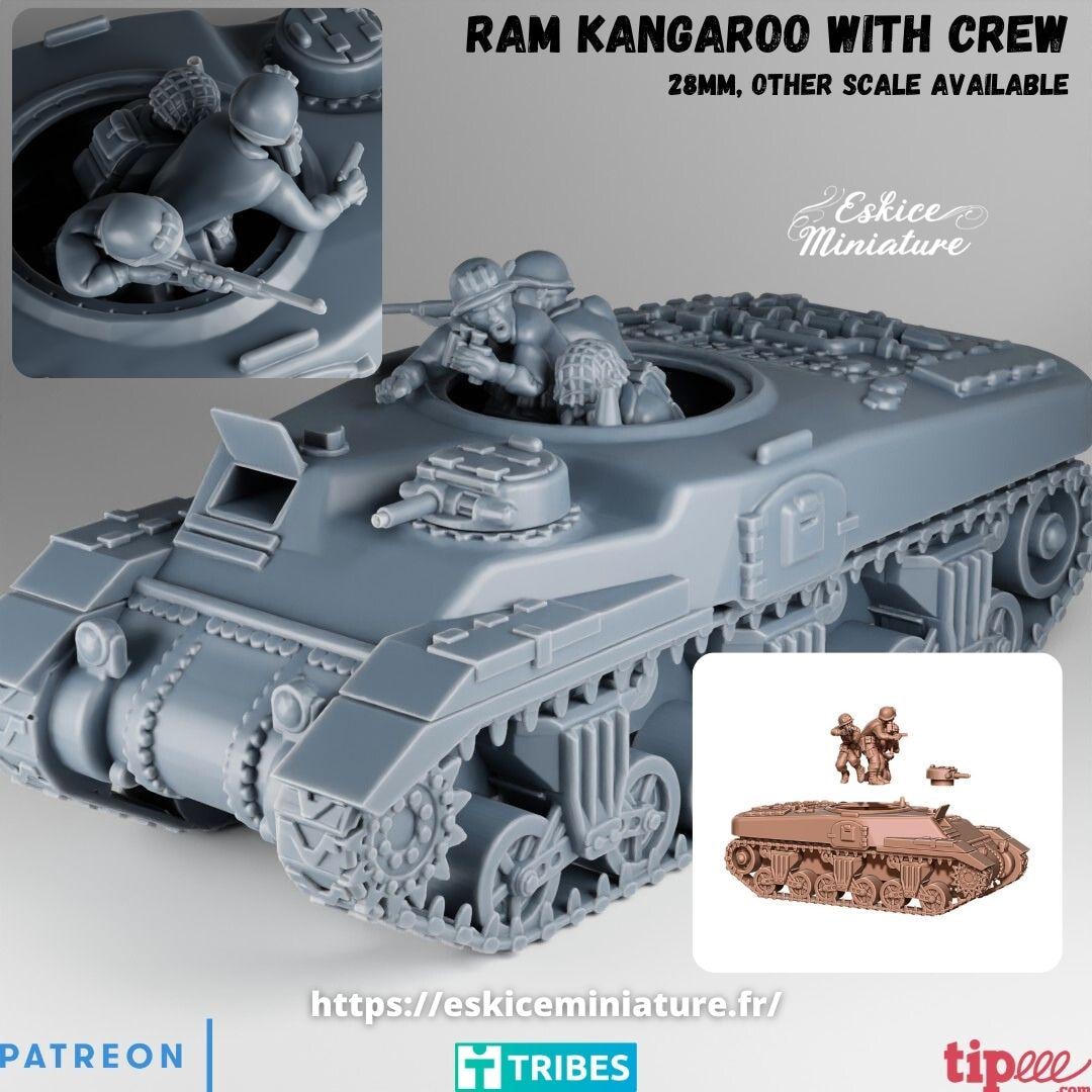 WWII Canadian RAM Kangaroo With Crew Various Scales Historical ...