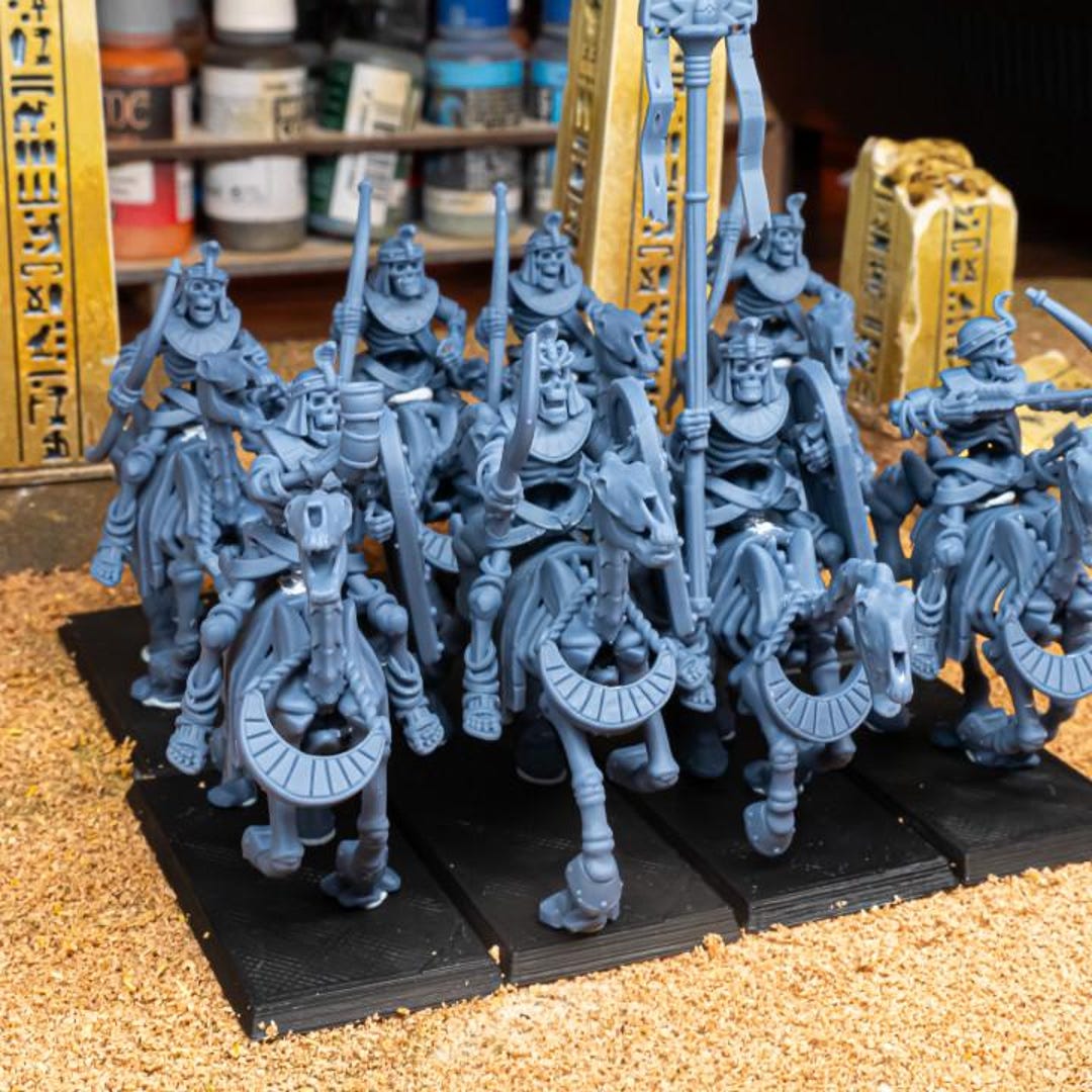 Eternal Ancient Skeletal Cavalry With Bows and Command Group 10 Models ...