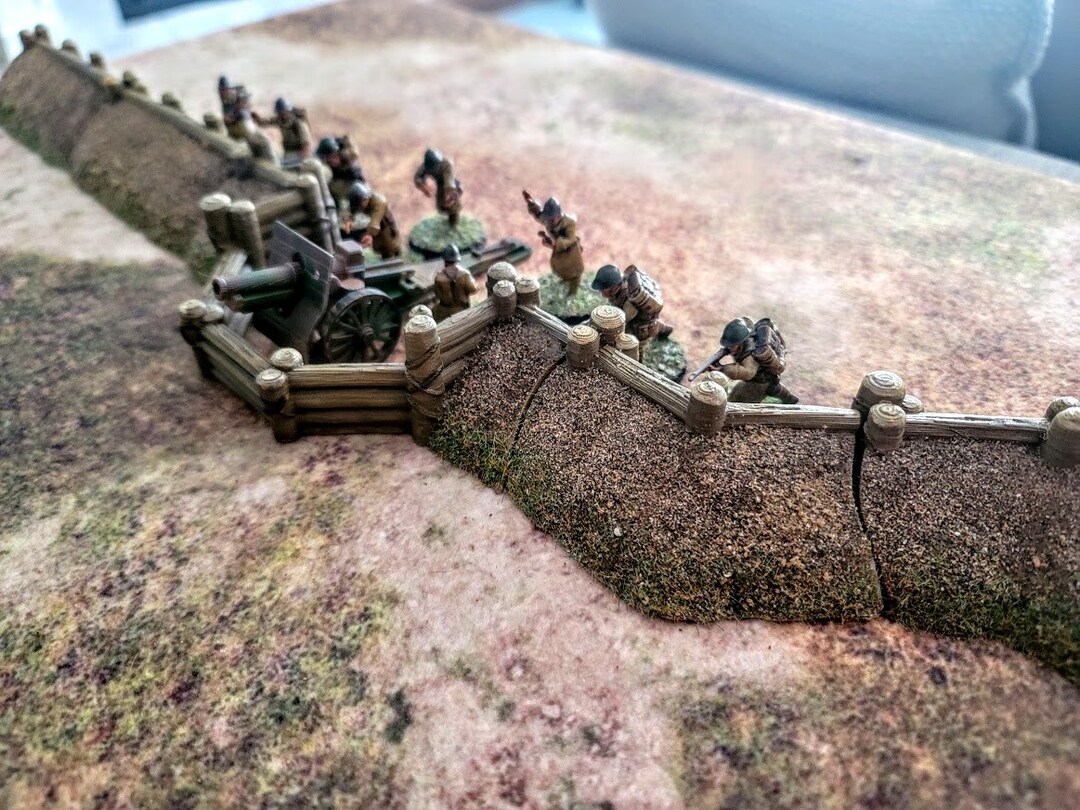 Wargaming Terrain WWII Seawall Bunker and Trenches Set Various Scales ...