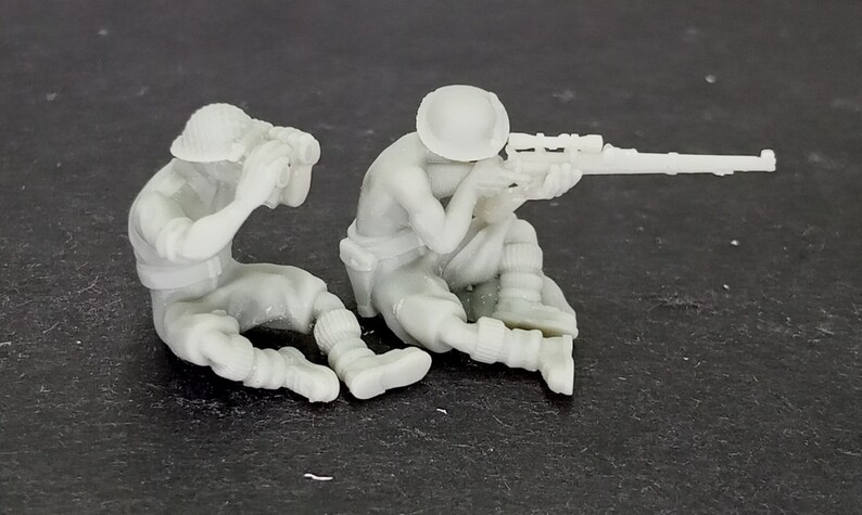 WWII British 8th Army Sniper Team (2 Models) Various Scales Historical ...