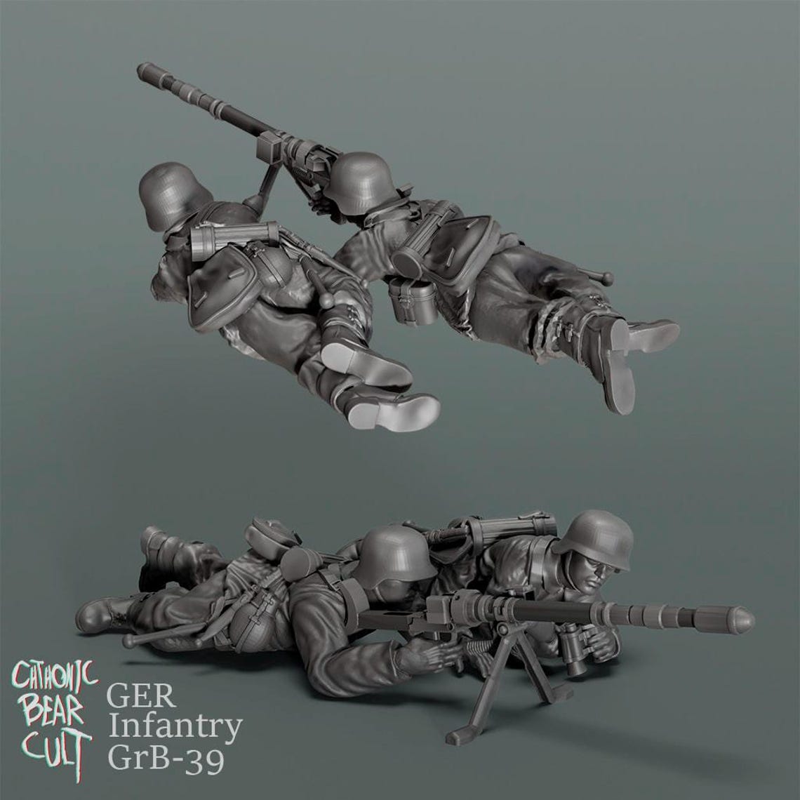 WWII German Assault Pioneers, Grb-39 Team (2 Models) Various Scales ...