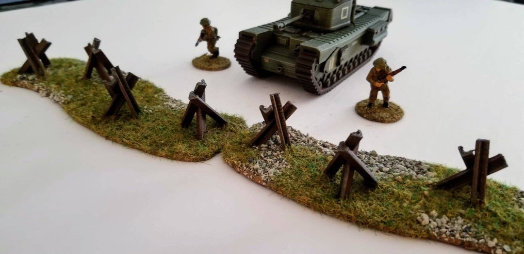 Wargaming Terrain Czech Hedgehog Tank Stops Set (set of 2) Various ...