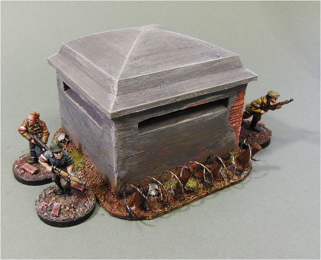 Wargaming Terrain WWII Pillbox Various Scales Historical Wargaming - Etsy