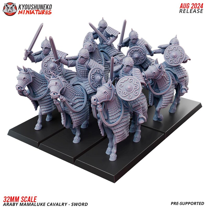 Arab Mameluke Cavalry (10 Models) Bows/maces/scimitars/spears/swords ...