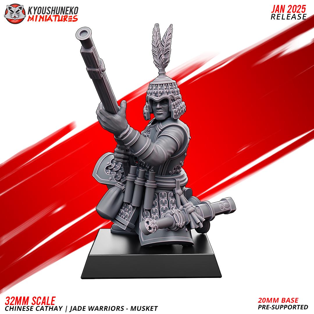 Ancient Chinese Cathay Jade Warriors Musket Unit (10 Models) Various ...