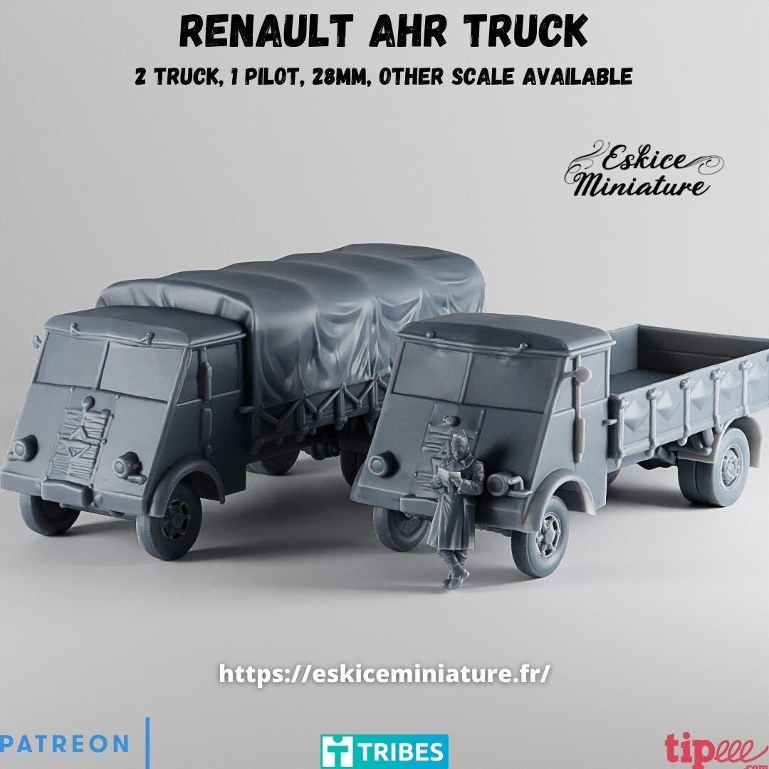 WWII French Renault AHR Truck With Driver (1 Model) Various Scales ...