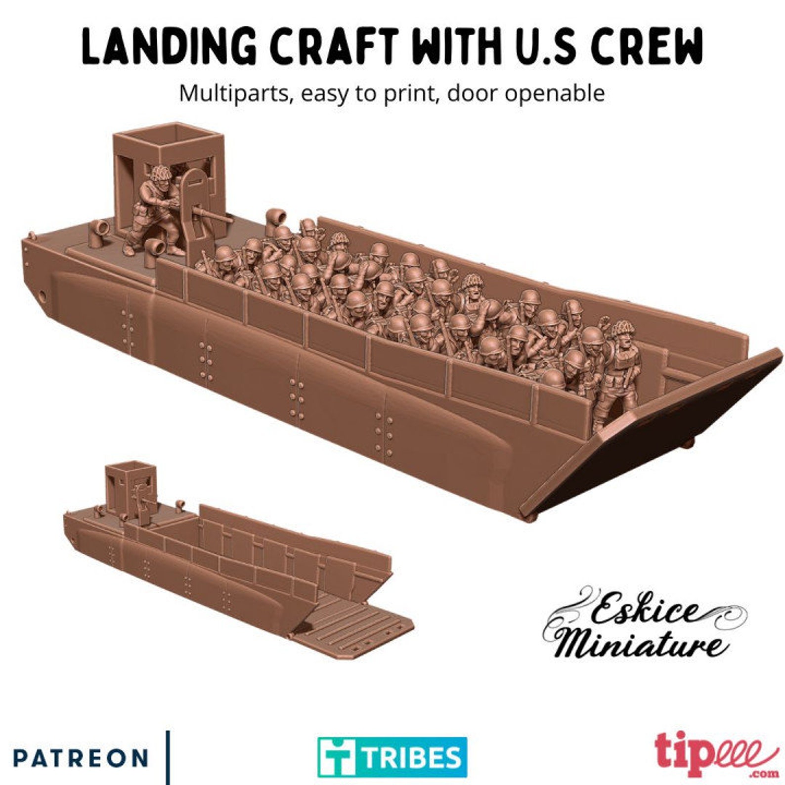 WWII US USMC Landing Craft With Crew Various Scales Historical ...