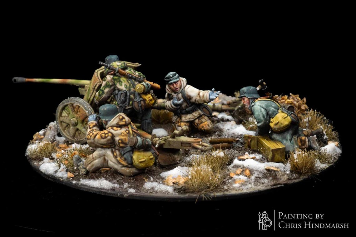 WWII Late War Winter German Pak38 With Crew Various Scales Historical ...
