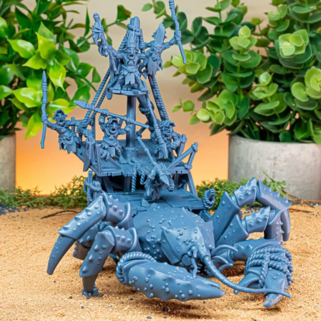 Mounted Coast Goblins on Giant Crab Highland Miniatures Various Scales ...