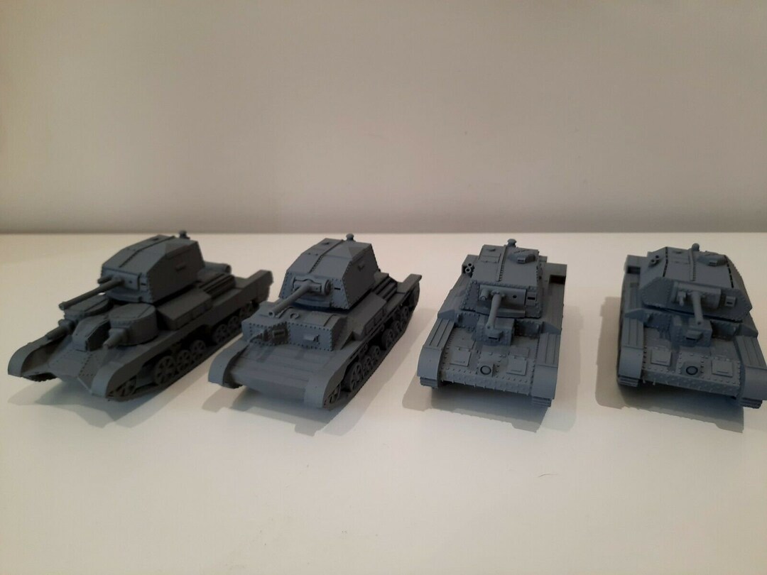 WWII British Cruiser 4 Tanks Mk I to Mk IV Set (4 Tanks) Various Scales ...