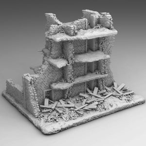 Wargaming Terrain 28mm Bolt Action/chain of Command Destroyed Building ...