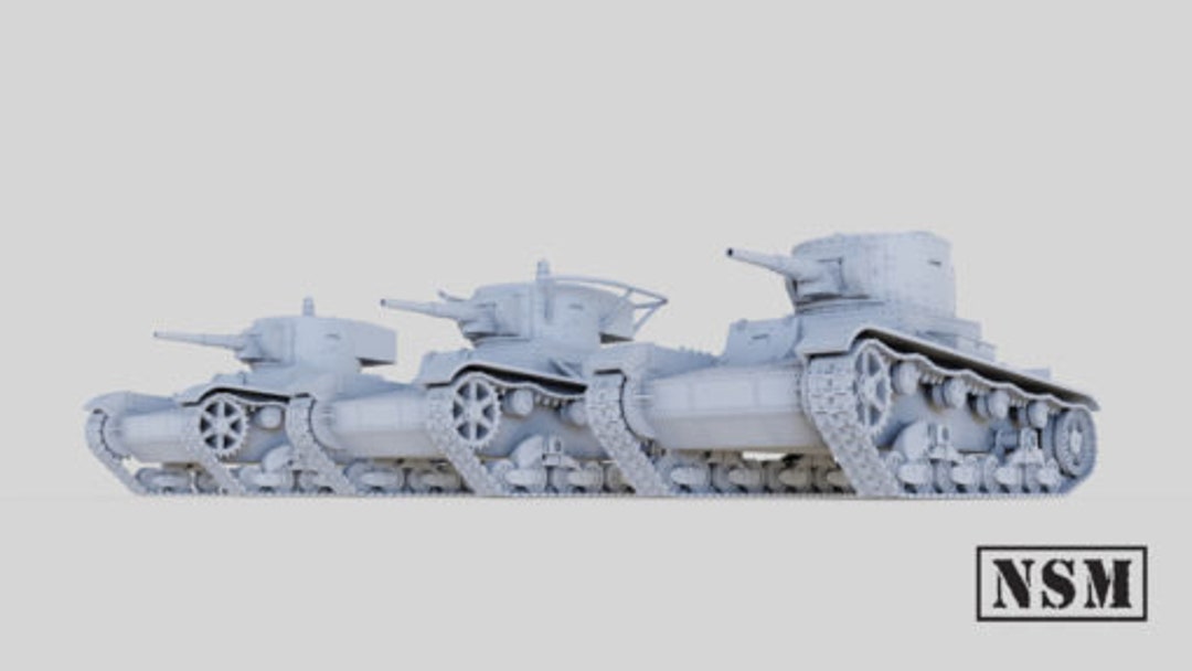 28 Mm T26 Mod 1933 3 Turret Variants 1/56 Scale - Etsy