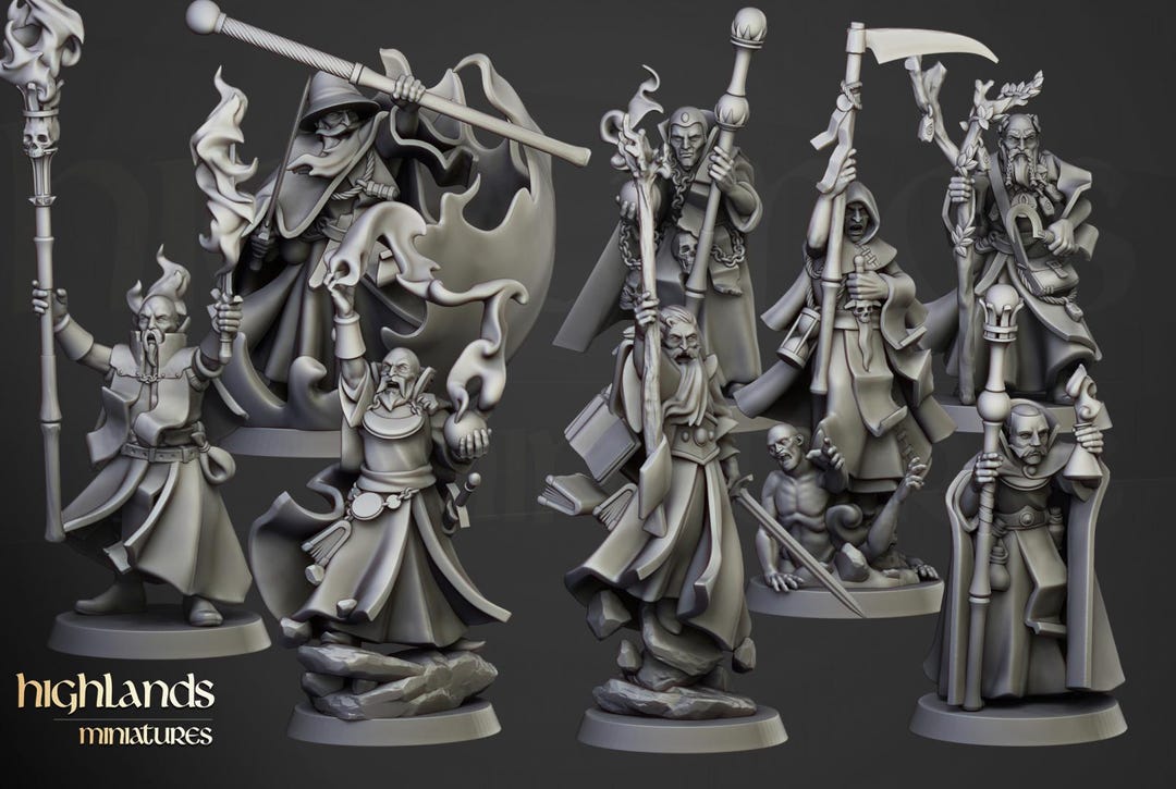 Houses of Magic Wizards Set 8 Models Highland Miniatures Various Scales ...