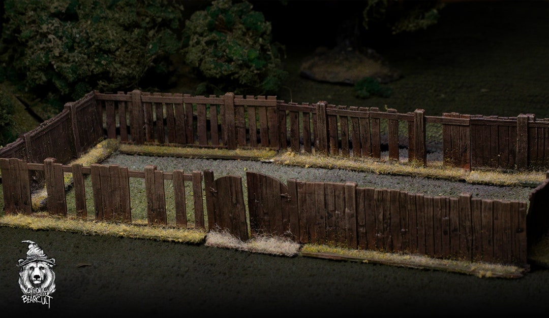 Wargaming Terrain Wooden Fence Sections 5cm (10pcs) Various Scales ...