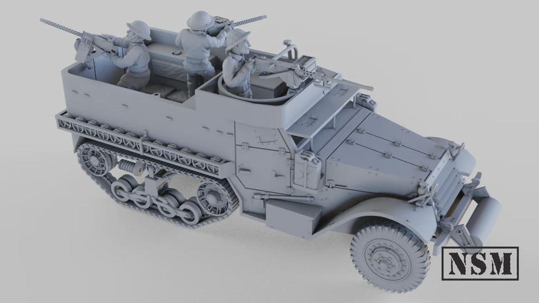 WWII British M9A1 Halftrack With Crew Various Scales Historical ...