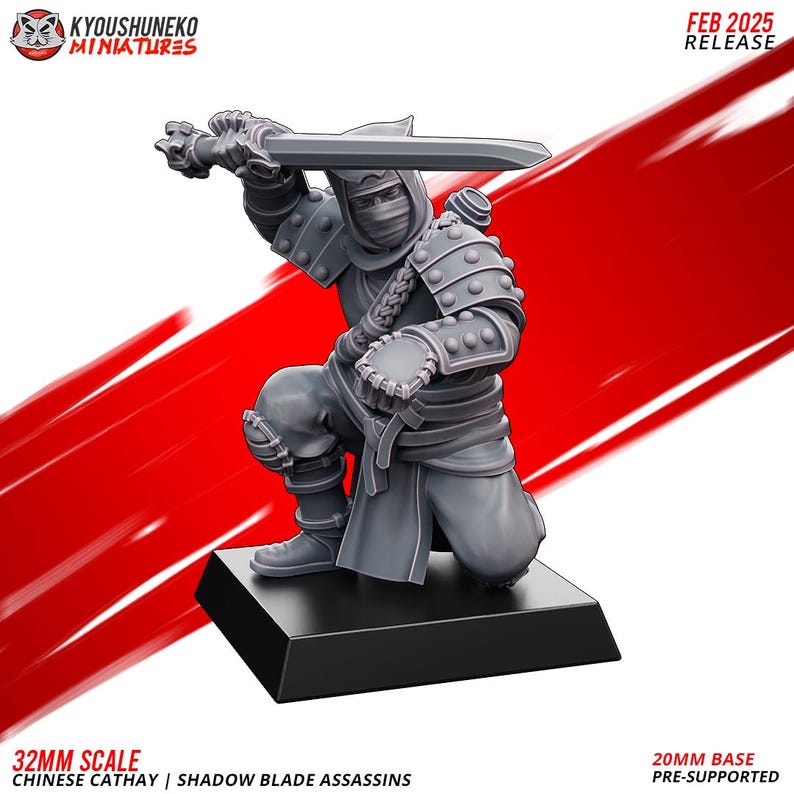Ancient Chinese Cathay Shadow Blade Assassins Unit (10 Models) Various ...