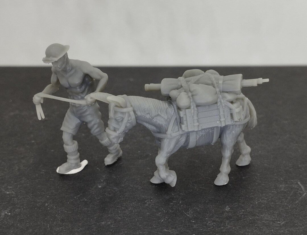 WWII 8th Army Mule Tow With Handler (2 Models) Various Scales ...