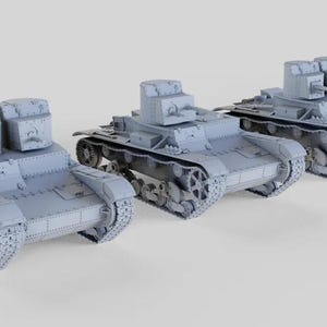 WWII Soviet T26 Tank Model 1931 (3 Variants Including OT 26 ...